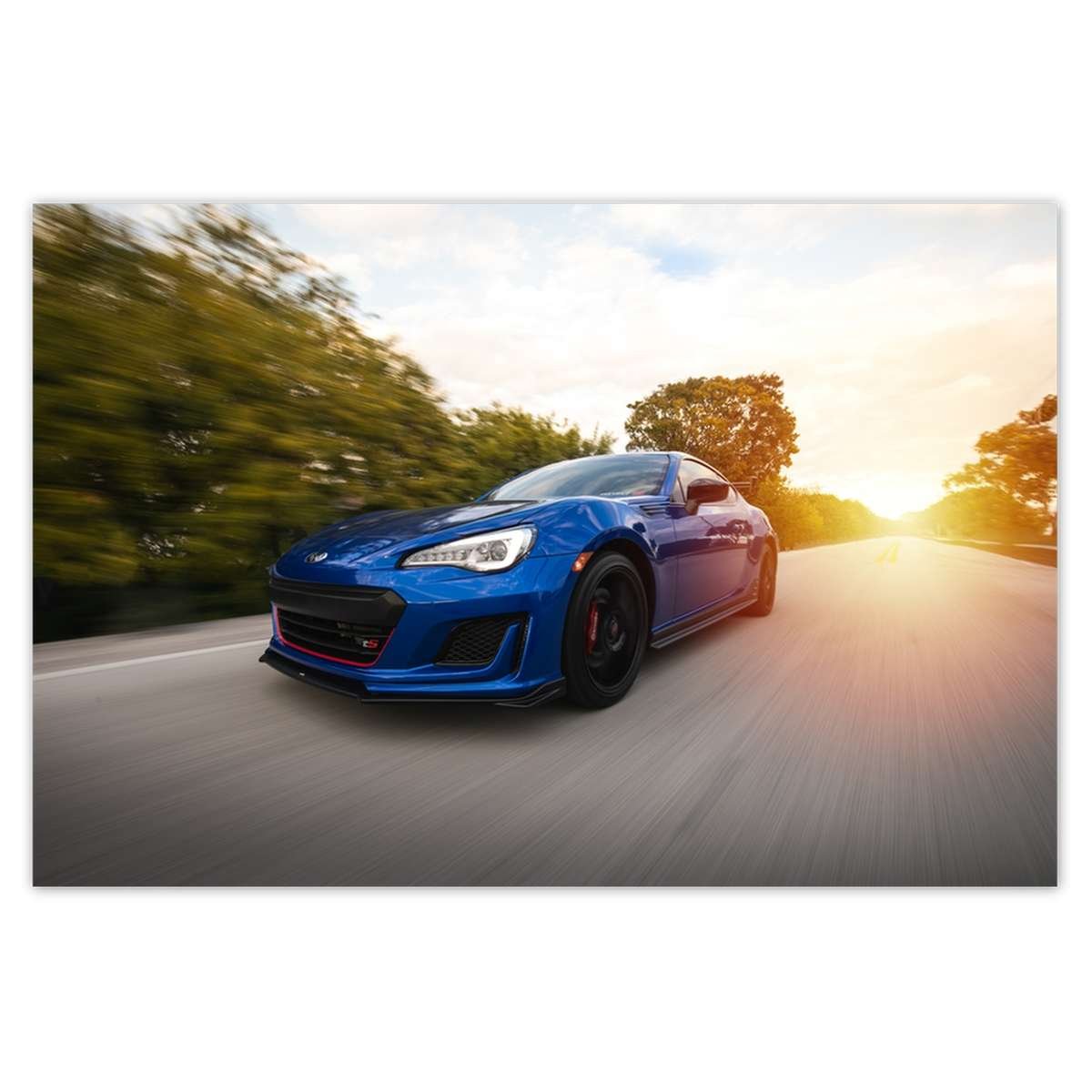 Plakat Niebieskie sportowe auto, 60x40 cm - ZeSmakiem | Sklep EMPIK.COM