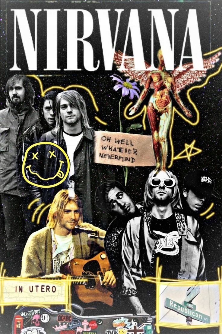 Plakat Nirvana Smiley Kurt Cobain ROCK 60x40 cm - Atram | Sklep EMPIK.COM