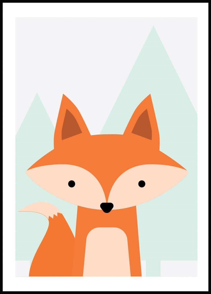 Plakat Obraz - Lisek Na Tle Gór - 70X100 Cm - Fabryka plakatu | Sklep ...