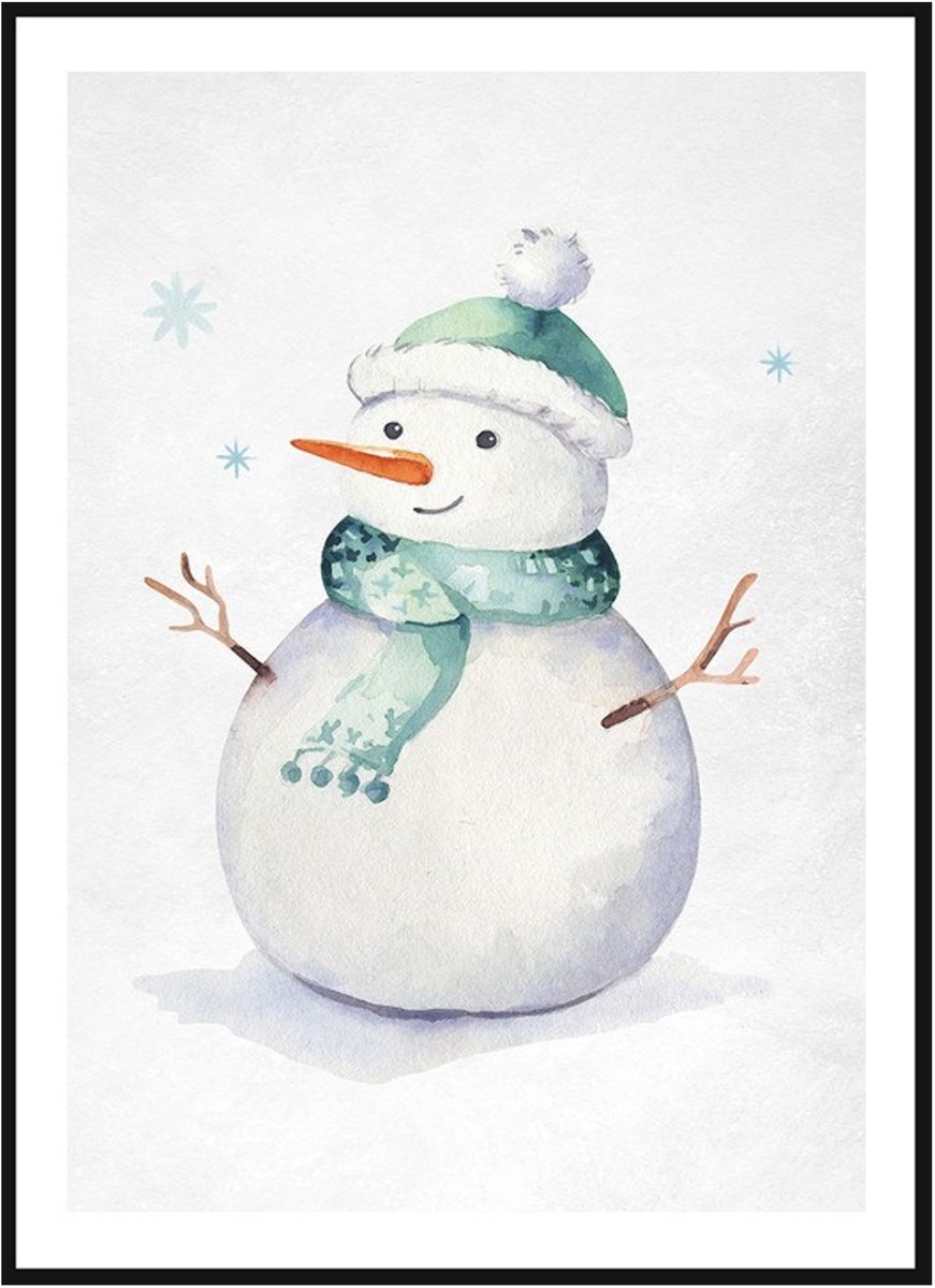 Plakat Obraz - Wesoły Bałwanek - 70x100 cm - Inna marka | Sklep EMPIK.COM