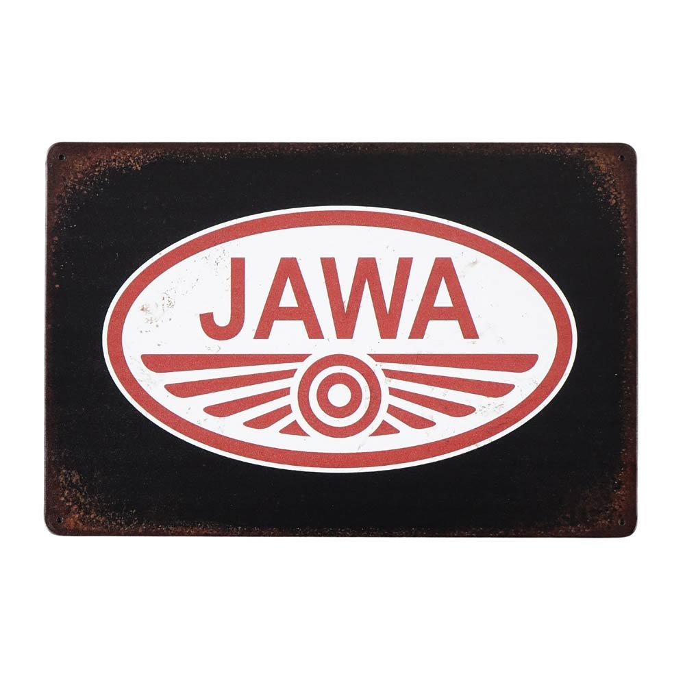 Plakat ozdobny Tabliczka dekoracyjna metalowa JAWA retro - Rustykalne ...
