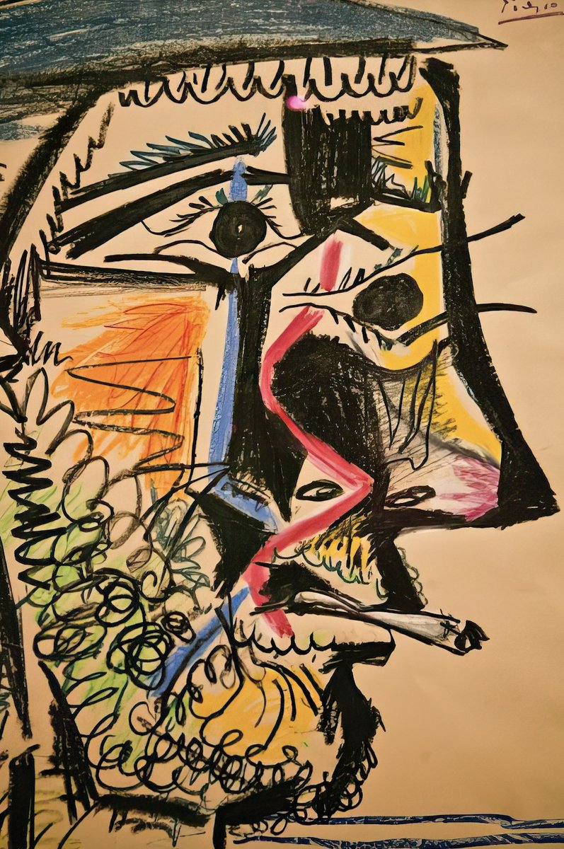 Plakat Pablo Picasso Head of a Bearded Man with Cigarette 1964 91,5x61 ...