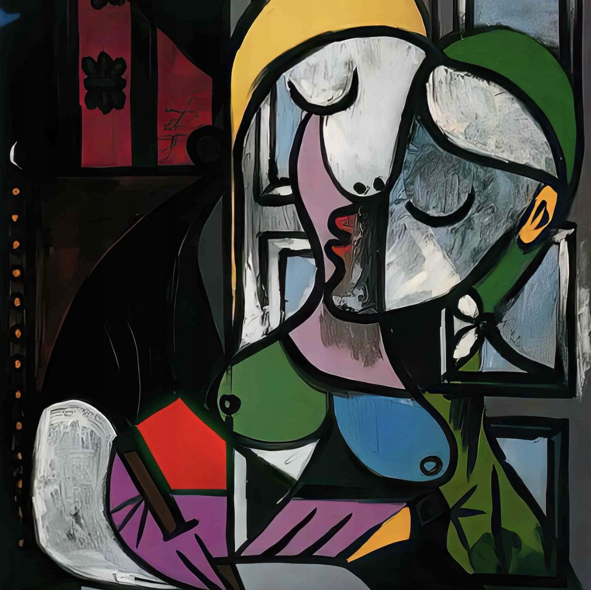 Plakat Pablo Picasso - Woman Writing (1934) Vintage Retro Poster 40x30 ...