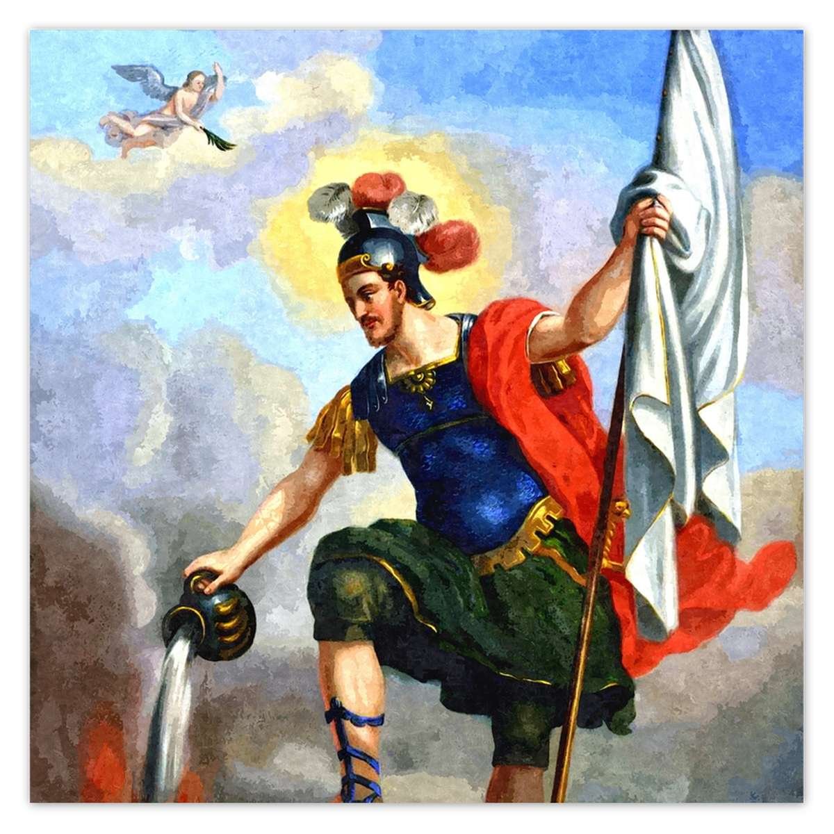 Plakat Patron strażaków św Florian, 50x50 cm - ZeSmakiem | Sklep EMPIK.COM