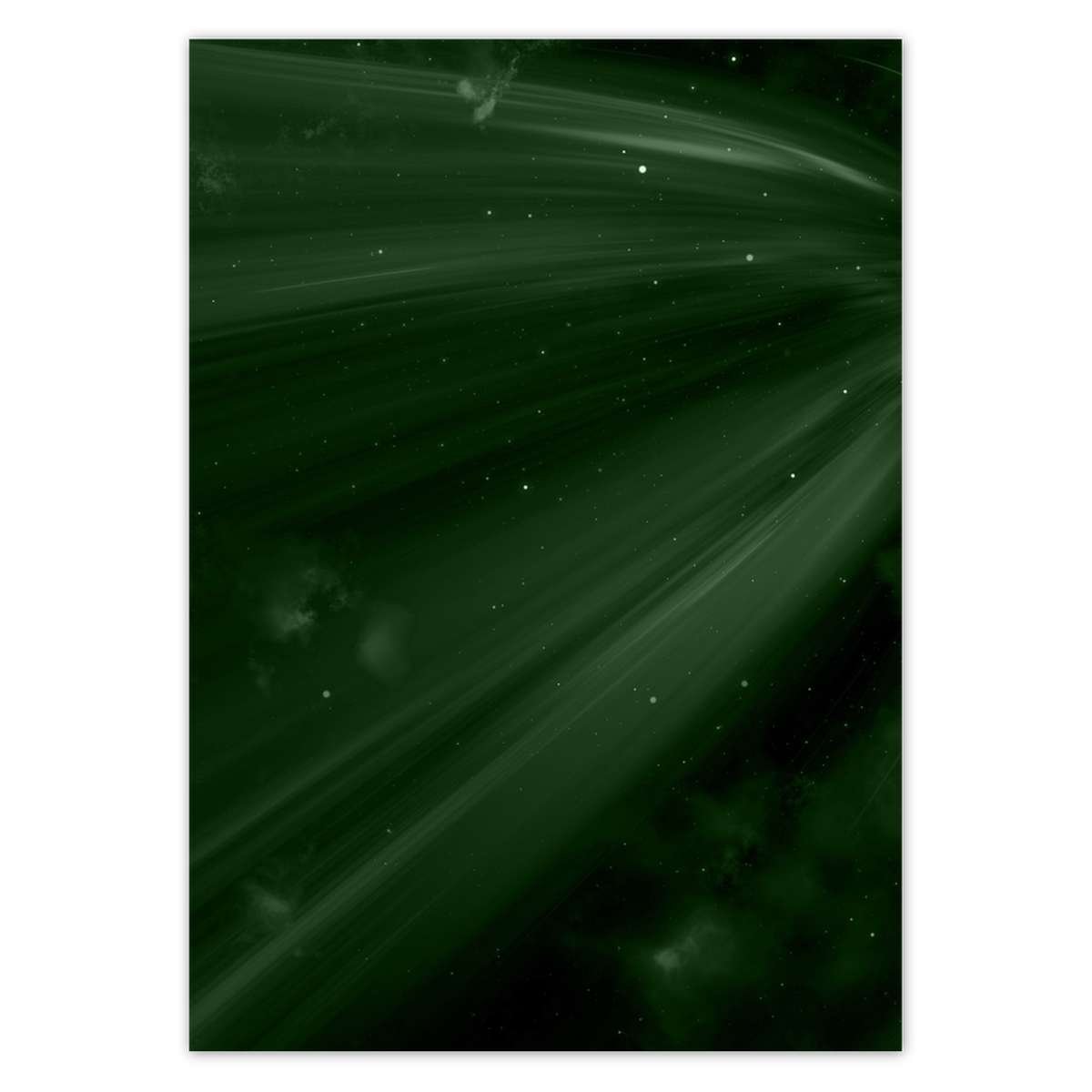 Plakat pionowy Zieleń butelkowa Kosmos, 14,8x21 cm - ZeSmakiem | Sklep ...