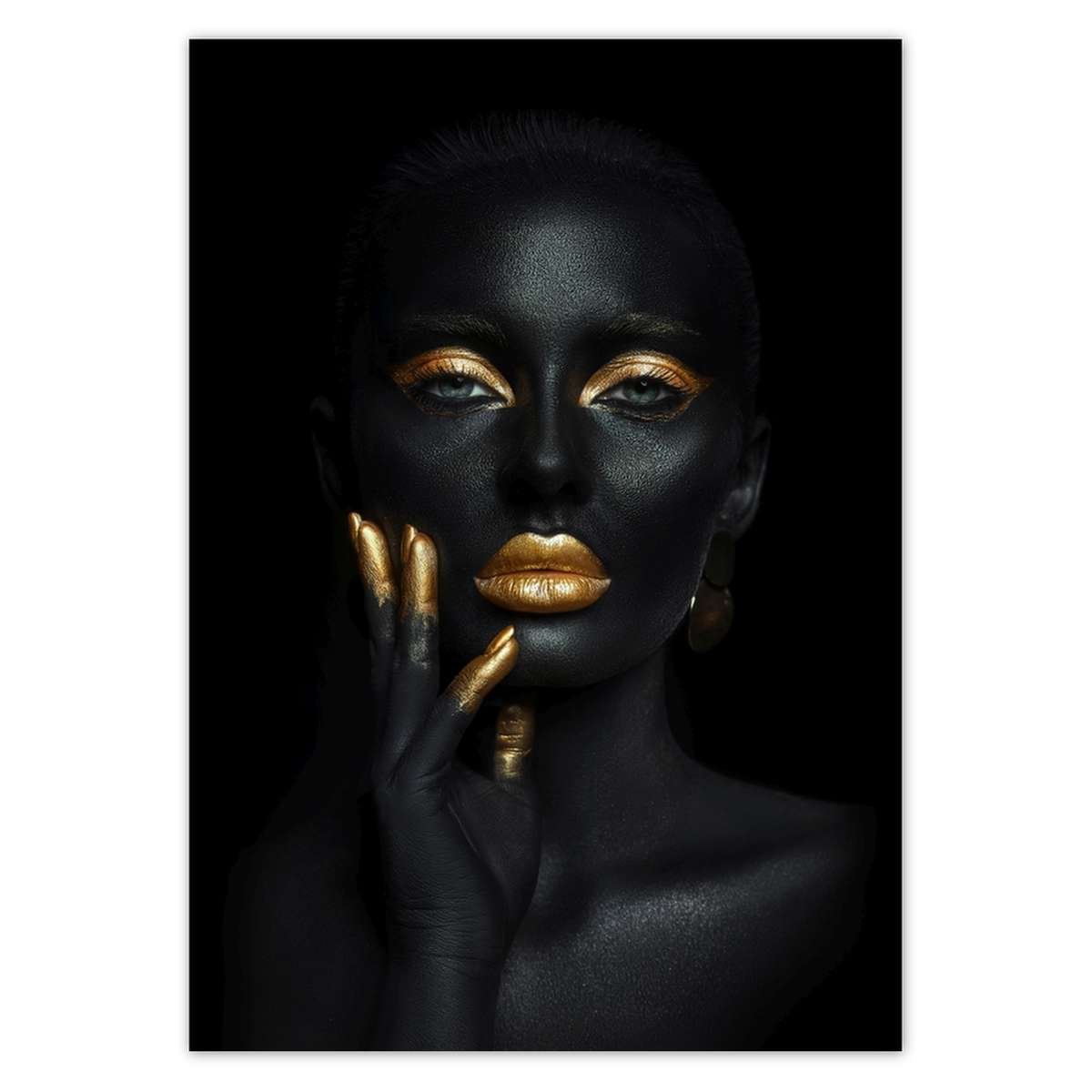 Plakat pionowy Złocisty wizerunek, 14,8x21 cm - ZeSmakiem | Sklep EMPIK.COM