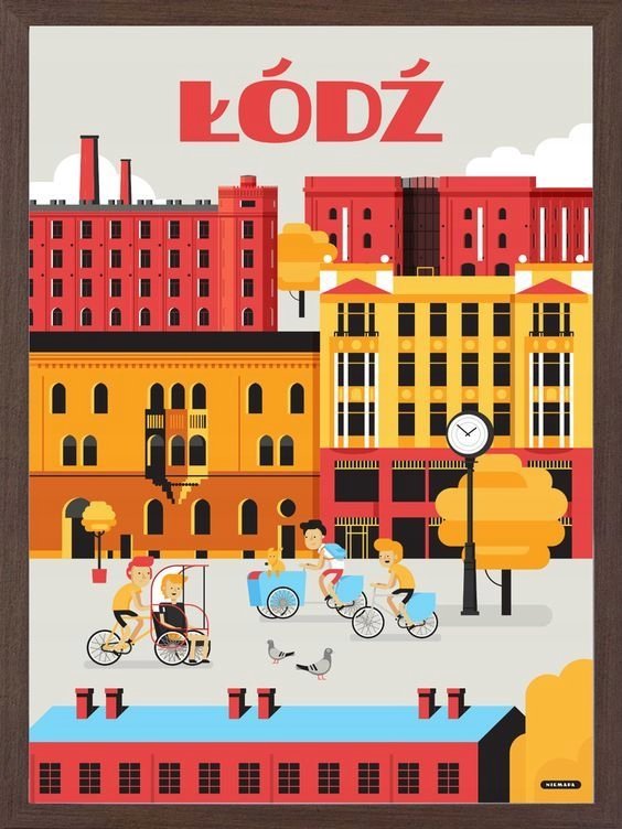 Plakat podróżniczy Łódź Polska 50x40 cm #7 - Atram | Sklep EMPIK.COM