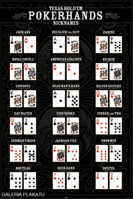 Plakat, Poker Texas Holdem Nicknames, 61x91,5 cm - reinders | Sklep ...