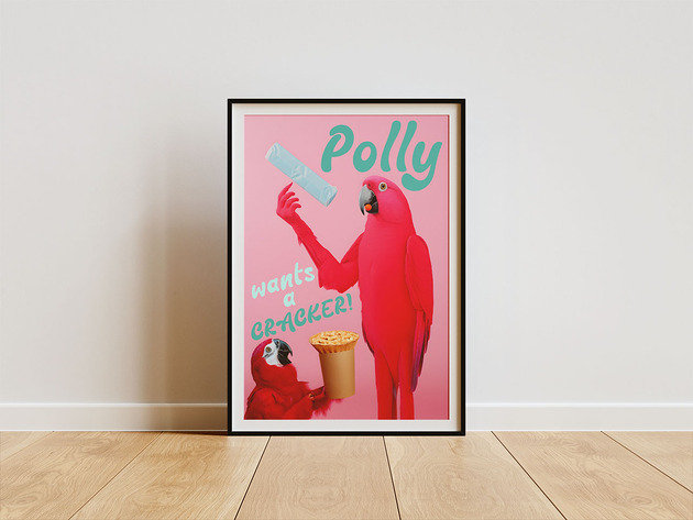 Plakat - Polly wants a cracker! 70x100 - Harry Monkey | Sklep EMPIK.COM