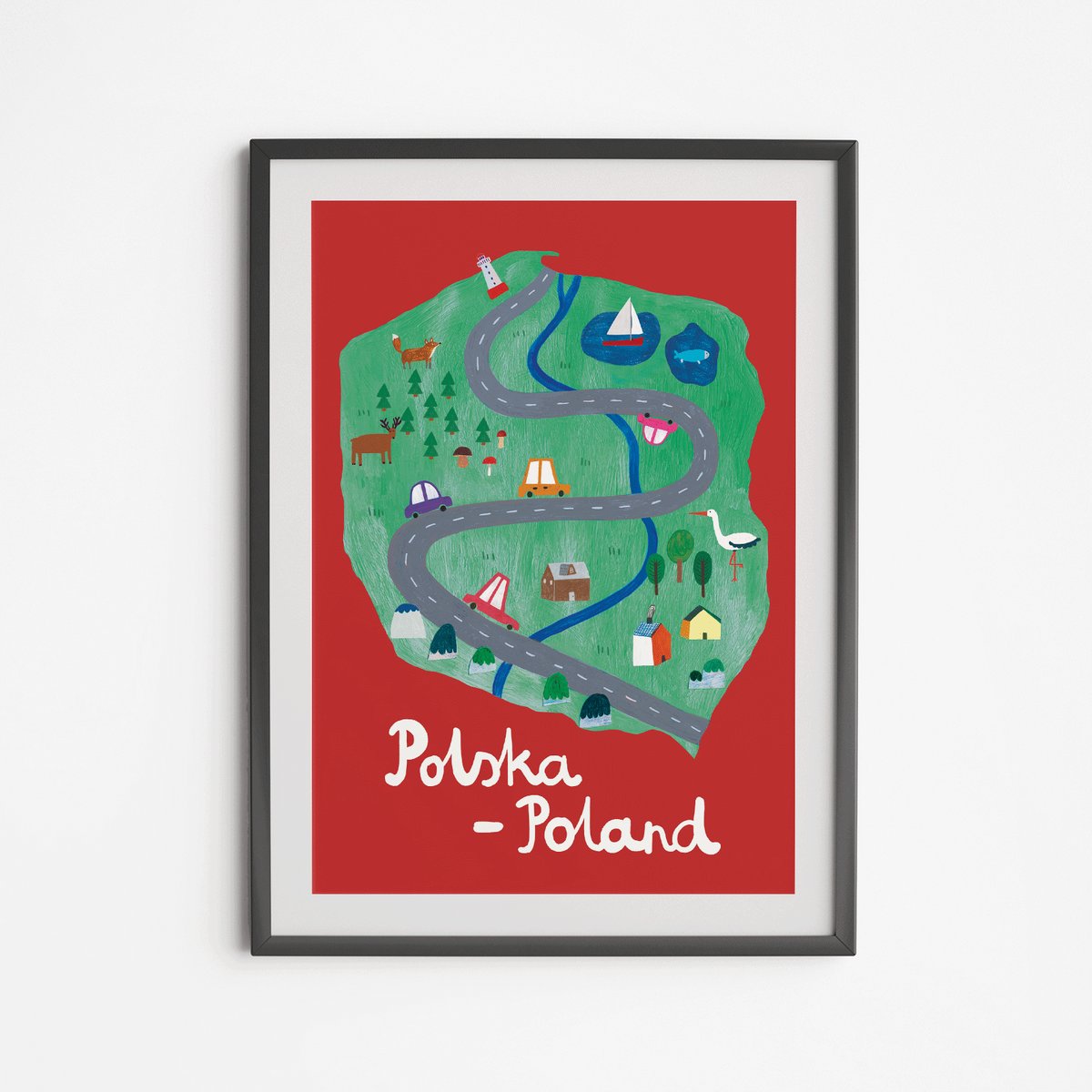 Plakat Polska Mapa 21x30 - Love Poland Design | Sklep EMPIK.COM