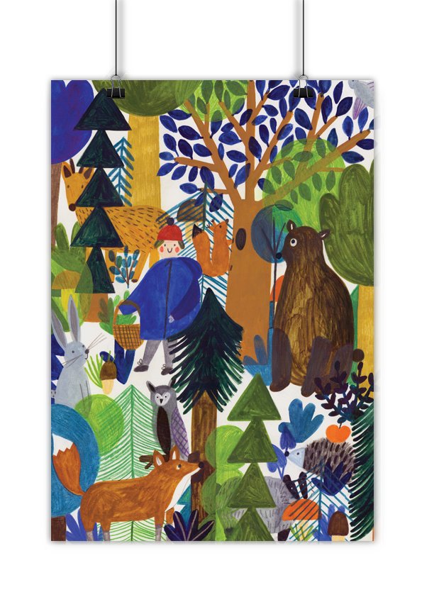 Plakat Polski Las 21x30 - Love Poland Design | Sklep EMPIK.COM
