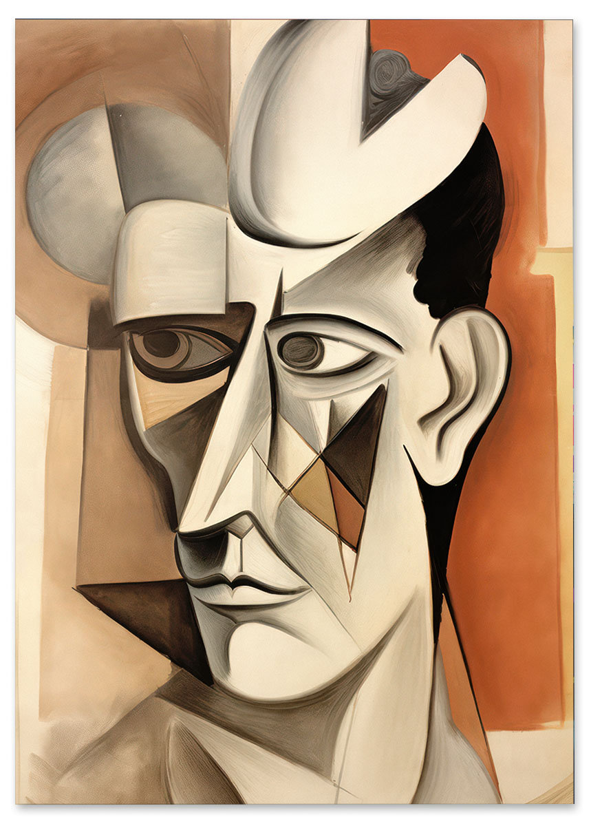 Plakat portret abstrakcja kubizm 30x40 cm - Hog Studio | Sklep EMPIK.COM