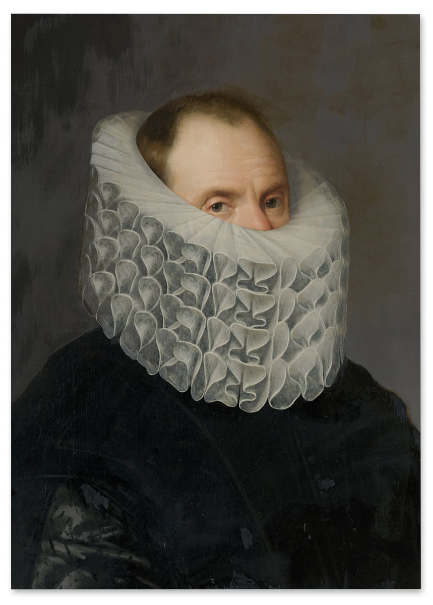 Plakat portret biała koronka 21x29,7 cm A4 - Hog Studio | Sklep EMPIK.COM