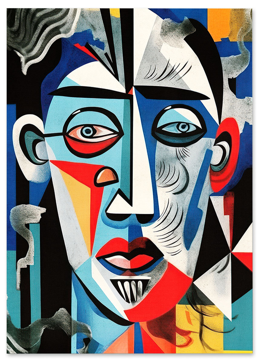 Plakat portret kubizm twarz picasso 61x91 cm - Hog Studio | Sklep EMPIK.COM