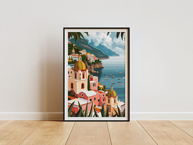 Plakat -Positano 70x100 - Harry Monkey | Sklep EMPIK.COM