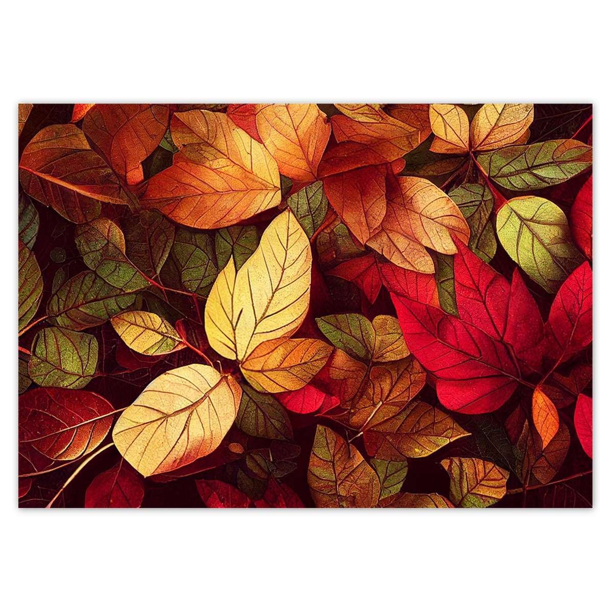 Plakat poziomy Jesienne liście Jesień, 21x14,8 cm - ZeSmakiem | Sklep ...