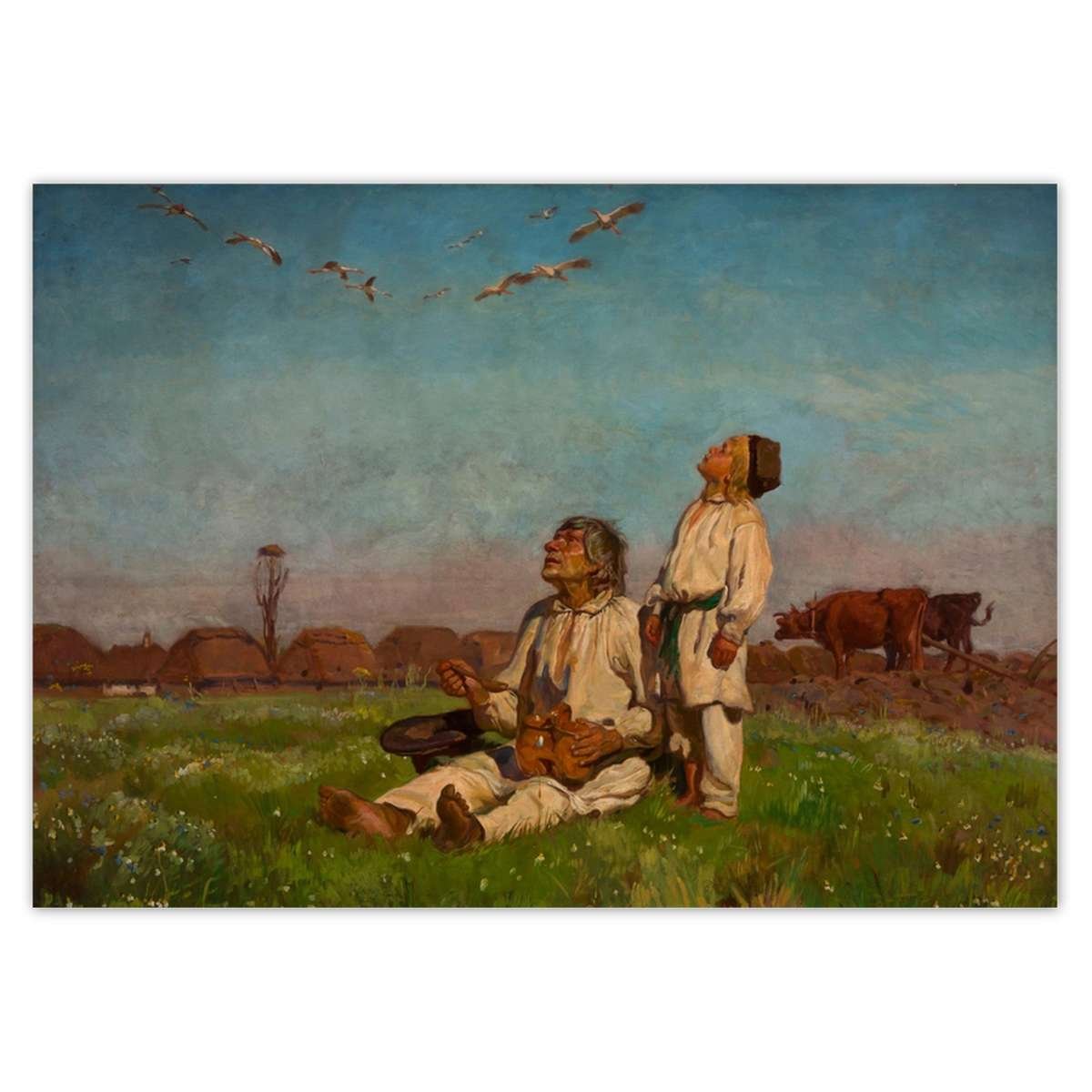 Plakat poziomy Józef Chełmoński Bociany, 42x29,7 cm - ZeSmakiem | Sklep ...