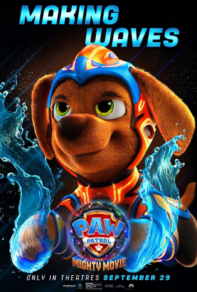 Plakat Psi Patrol Wielki film 2023 Paw Patrol The Mighty Movie 50x40 cm ...