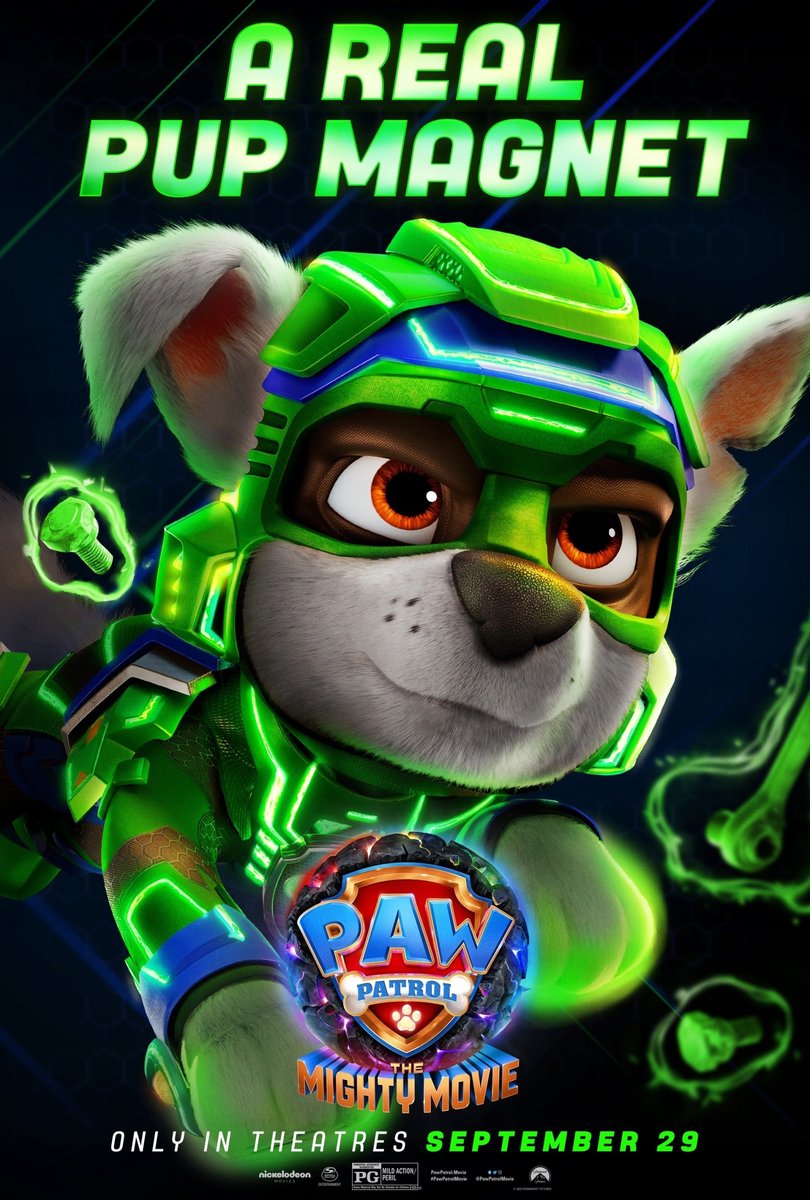 Plakat Psi Patrol Wielki film 2023 Paw Patrol The Mighty Movie 50x40 cm ...