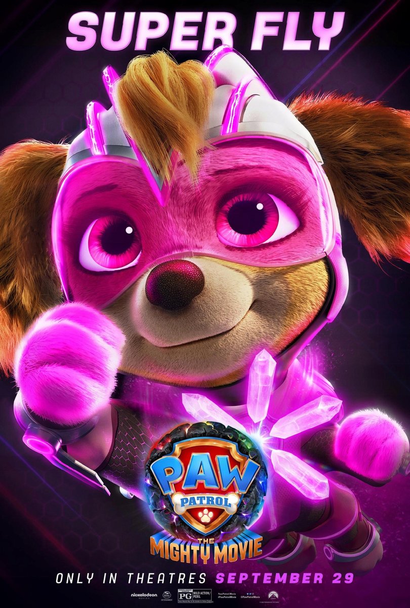 Plakat Psi Patrol Wielki film 2023 Paw Patrol The Mighty Movie 70x50 cm ...