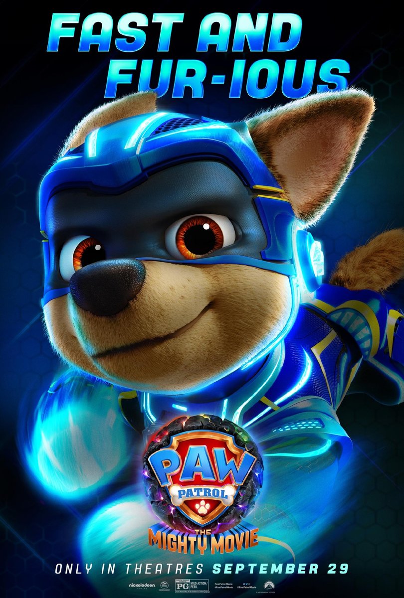 Plakat Psi Patrol Wielki film 2023 Paw Patrol The Mighty Movie 70x50 cm ...
