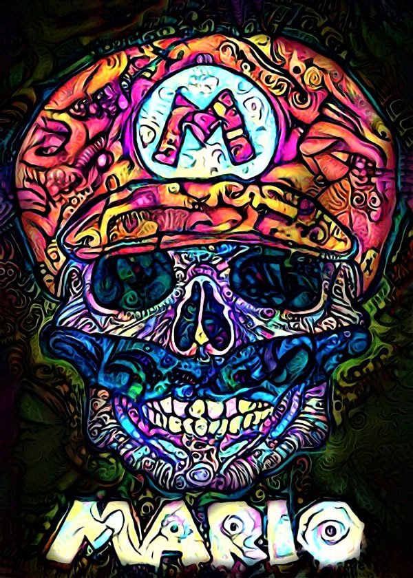 Plakat, PsychoSkulls, Mario Nintendo, 40x50 cm - reinders | Sklep EMPIK.COM