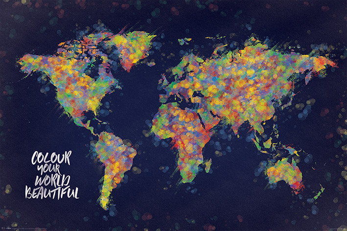 Plakat PYRAMID INTERNATIONAL, Colour Your World Beautiful, 61x91 cm ...