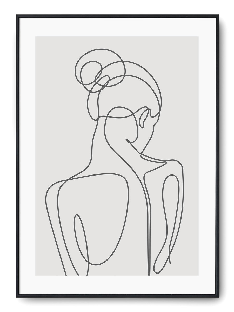 Plakat r 30x40 cm Kobieta Rysunek Szkic Grafika - Printonia | Sklep ...