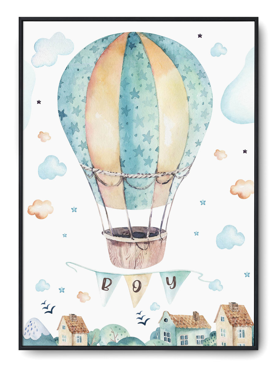 Plakat r 30x40 cm Pokój Dziecka Balonik Balon Lot - Printonia | Sklep ...