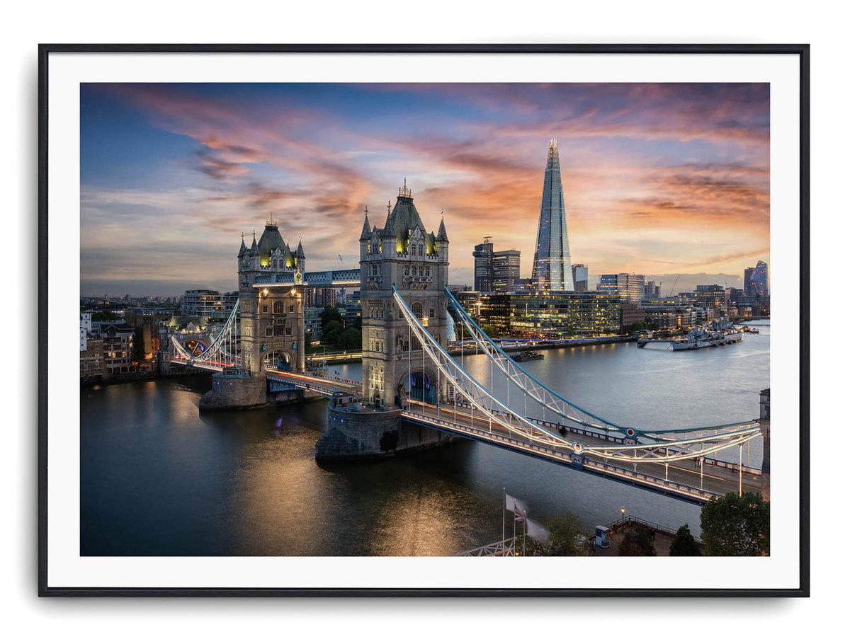 Plakat r A4 30x21 cm Most Londyn UK Panorama - Printonia | Sklep EMPIK.COM