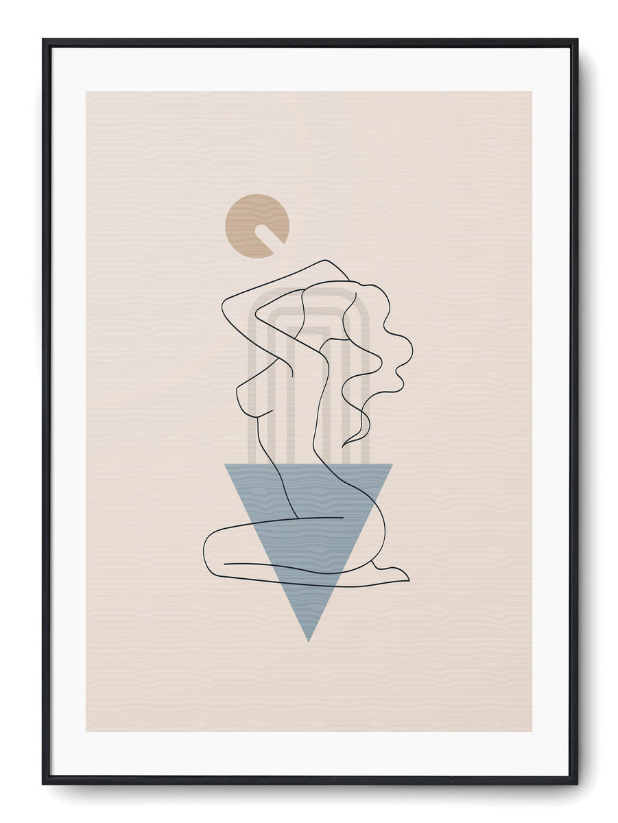 Plakat r B1 70x100 cm Kobieta Rysunek Szkic Grafik - Printonia | Sklep EMPIK.COM