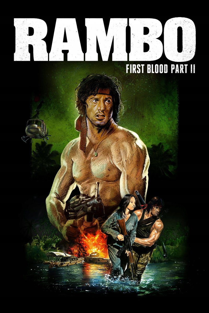 Plakat RAMBO First Blood Pierwsza Krew Vintage Retro Obraz 50x40 cm #7 ...
