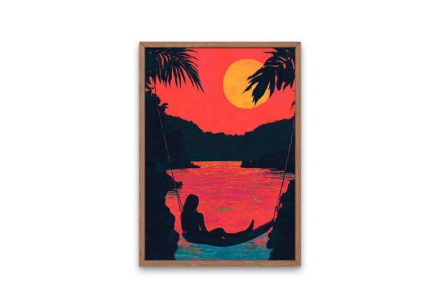 Plakat - Relaksik na hamaku 61x91 - Harry Monkey | Sklep EMPIK.COM