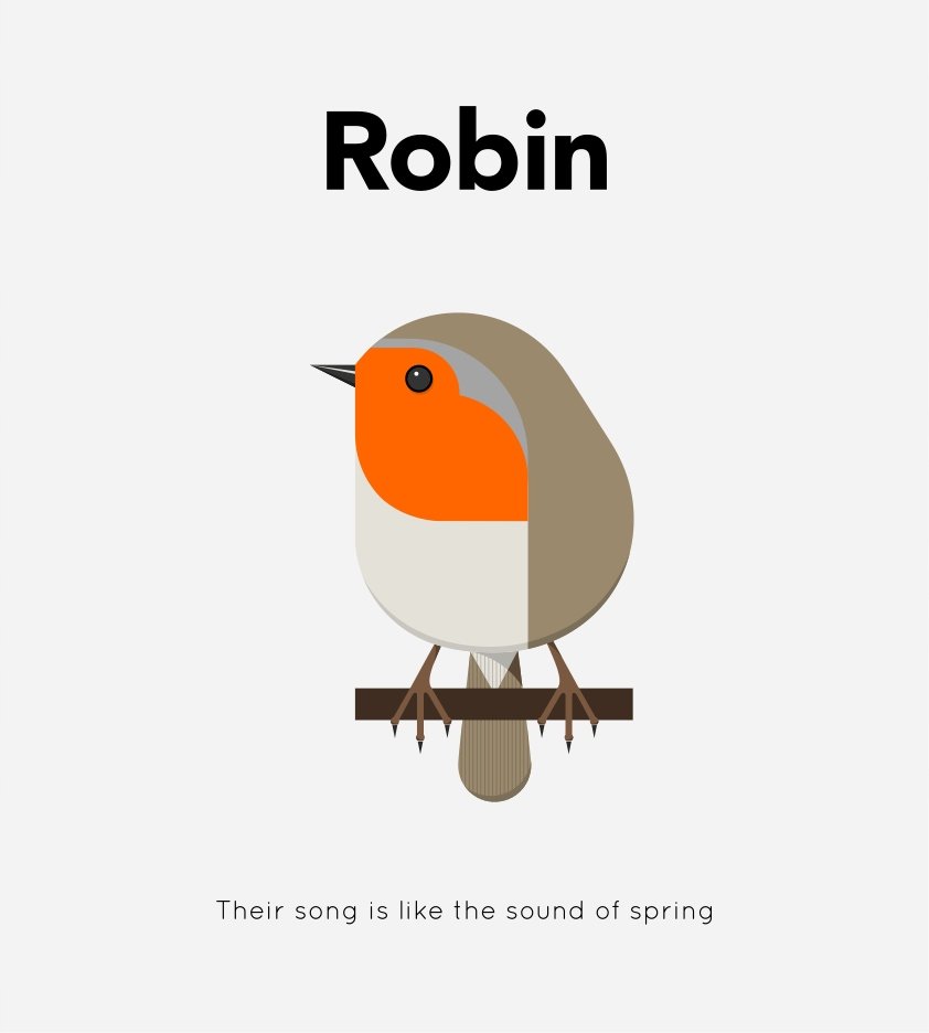 Plakat Robin Ptak Obraz Vintage Retro 70x50 cm - Atram | Sklep EMPIK.COM
