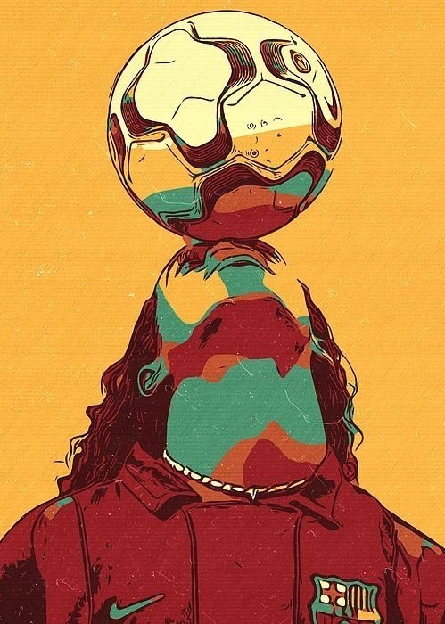 Plakat Ronaldinho Vintage Retro Obraz 100x70 cm #9 - Atram | Sklep ...
