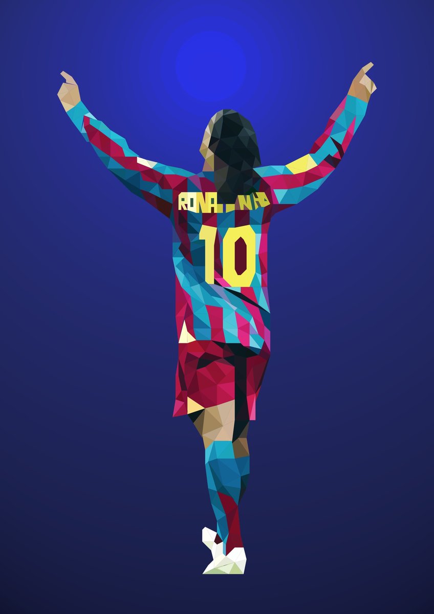 Plakat Ronaldinho Vintage Retro Obraz 50x40 cm - Atram | Sklep EMPIK.COM