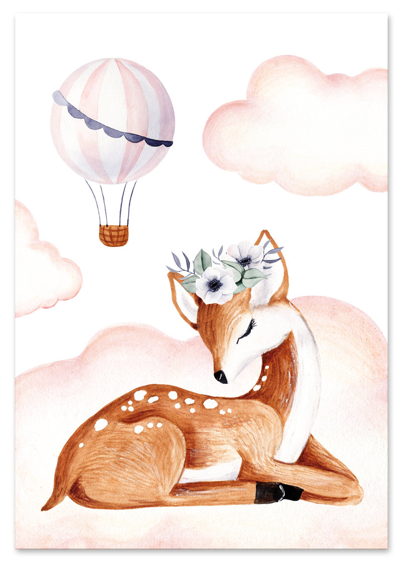 Plakat Sarenka sarna jelonek plakaty dziecięce do pokoju dziecka 40x50 ...