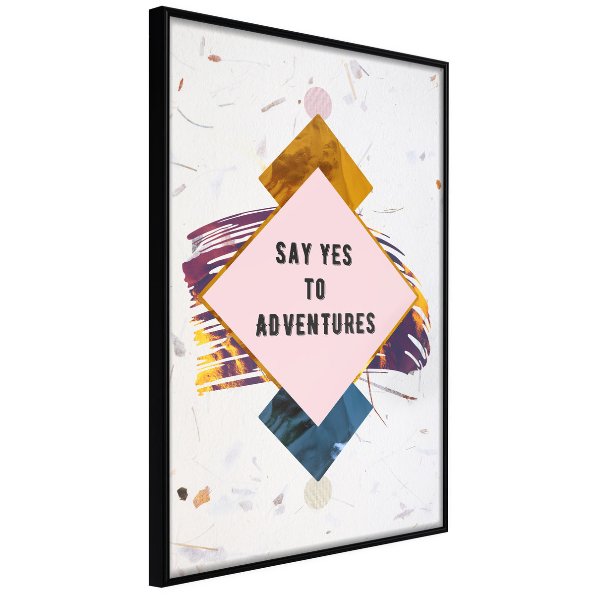 Plakat - Say yes to adventures [Poster] 40x60 Rama czarna papier ...