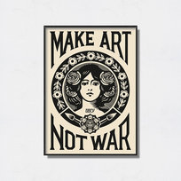Plakat Shepard Fairey "Make Art Not War" - Atram | Sklep EMPIK.COM