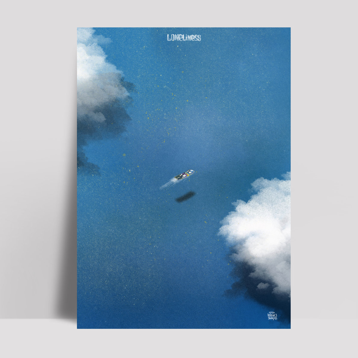 Plakat SURF Loneliness – HEL 50x70 - Maciej Święty Rysuje | Sklep EMPIK.COM