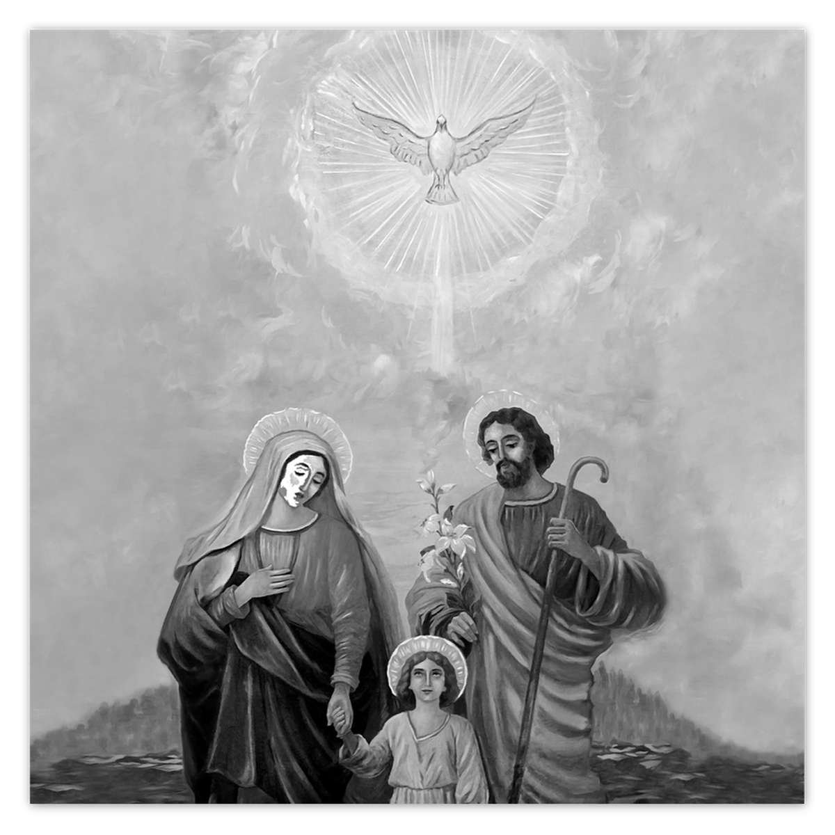 Plakat Święta Rodzina Jezusek, 50x50 cm - ZeSmakiem | Sklep EMPIK.COM