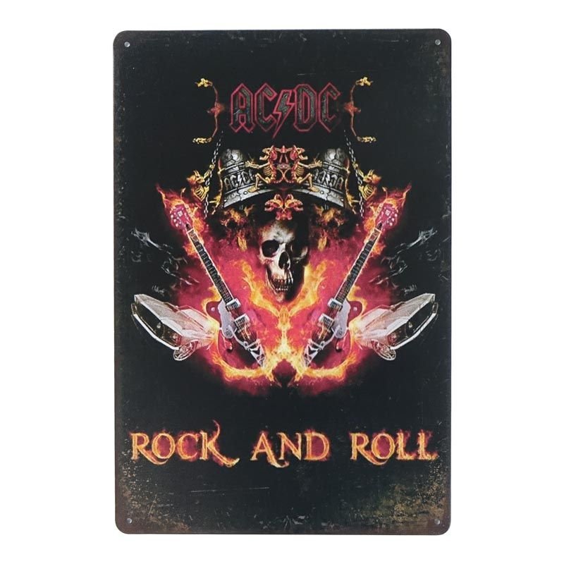 Plakat Tabliczka dekoracyjna metalowa AC/DC ROCK AND ROLL ...