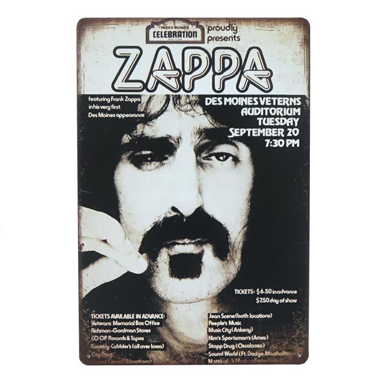 Plakat Tabliczka dekoracyjna metalowa FRANK ZAPPA 2 - RustykalneUchwyty | Sklep EMPIK.COM