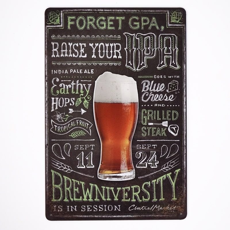 Plakat Tabliczka dekoracyjna metalowa PIWO IPA - RustykalneUchwyty ...