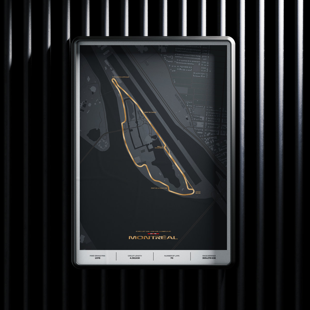 Plakat Tory wyścigowe - Montreal 70x100 cm - Inna marka | Motoryzacja EMPIK