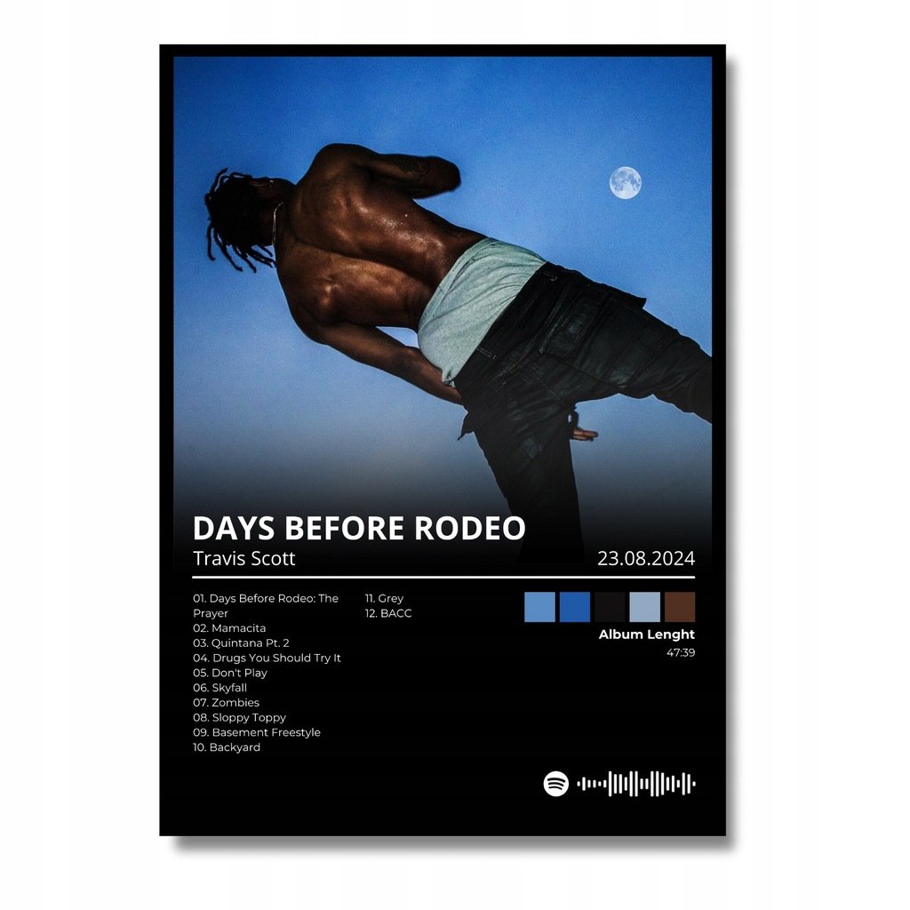 Plakat Travis Scott prezent dla chłopaka dziewczyny dekoracja bez ramki - Inna marka | Sklep ...