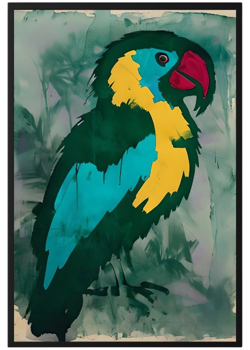 Plakat Tropikalna Papuga - 30x40 - Inna marka | Sklep EMPIK.COM