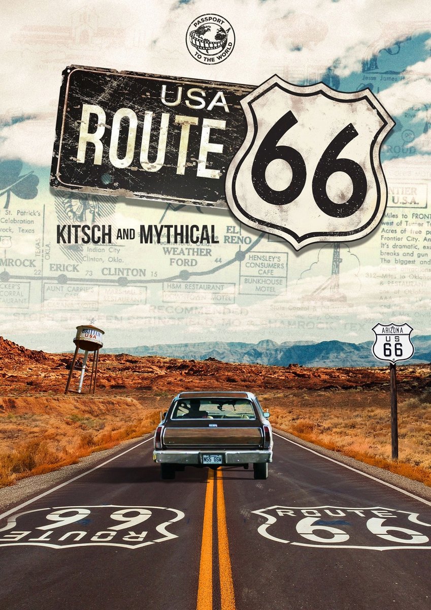 Plakat U.S. Route 66 Vintage Retro Art 30x21 cm #2 - Atram | Sklep ...