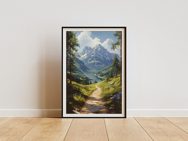 Plakat - W góry 30x40 - Harry Monkey | Sklep EMPIK.COM
