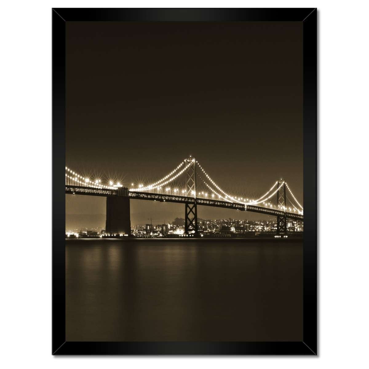 Plakat w ramie 30x40 Most nocą w sepii - ZeSmakiem | Sklep EMPIK.COM